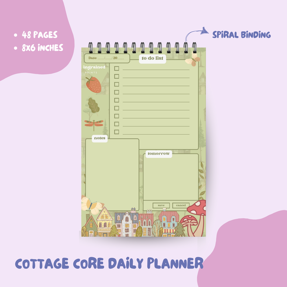 Cottage Core Daily Planner – Ingrained Prints