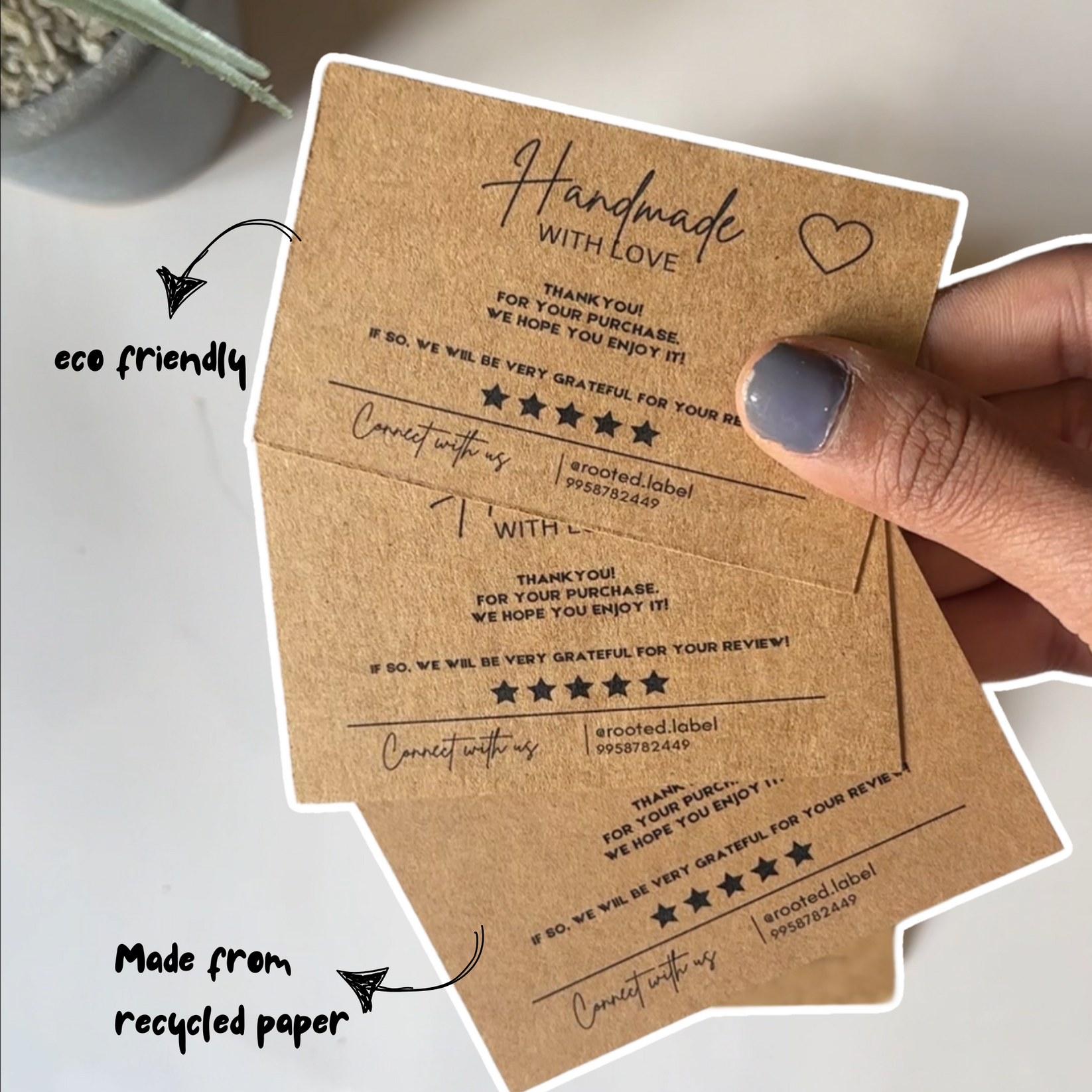 Kraft Paper Cards | Brown Paper Cards – Ingrained Prints
